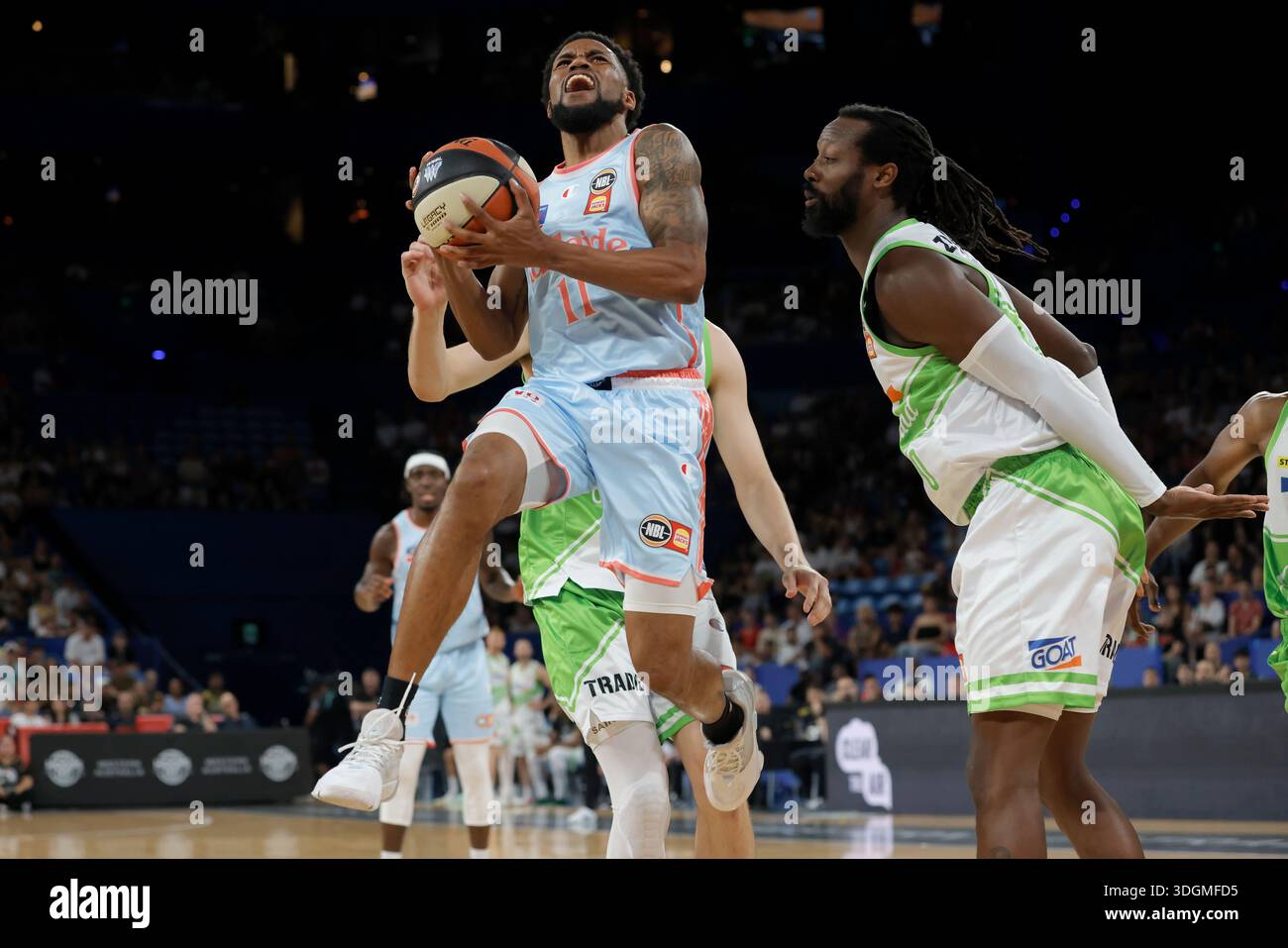 Bryce Cotton of the 36ers drives to the basket during the NBL Round 17 ...