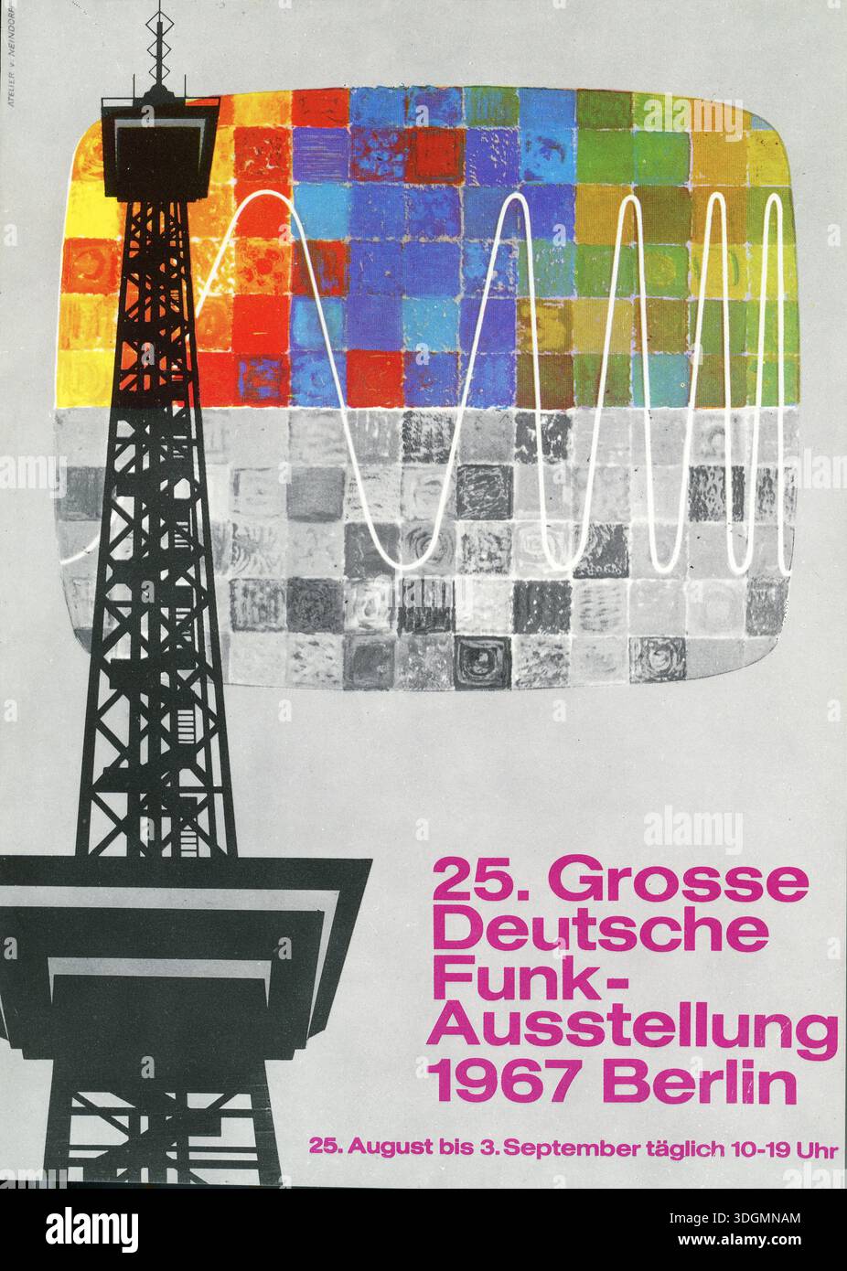 Messeturm GER, Berlin,20260116, Berlin, Historisches Plakat, Funk ...