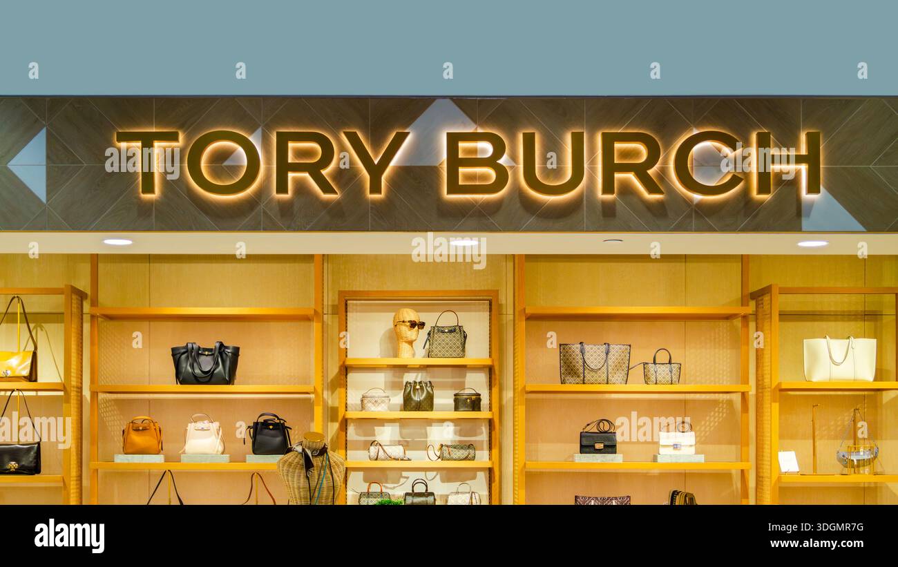 Queens, NY - Jan 10, 2026: Tory Burch LLC, an American luxury fashion ...