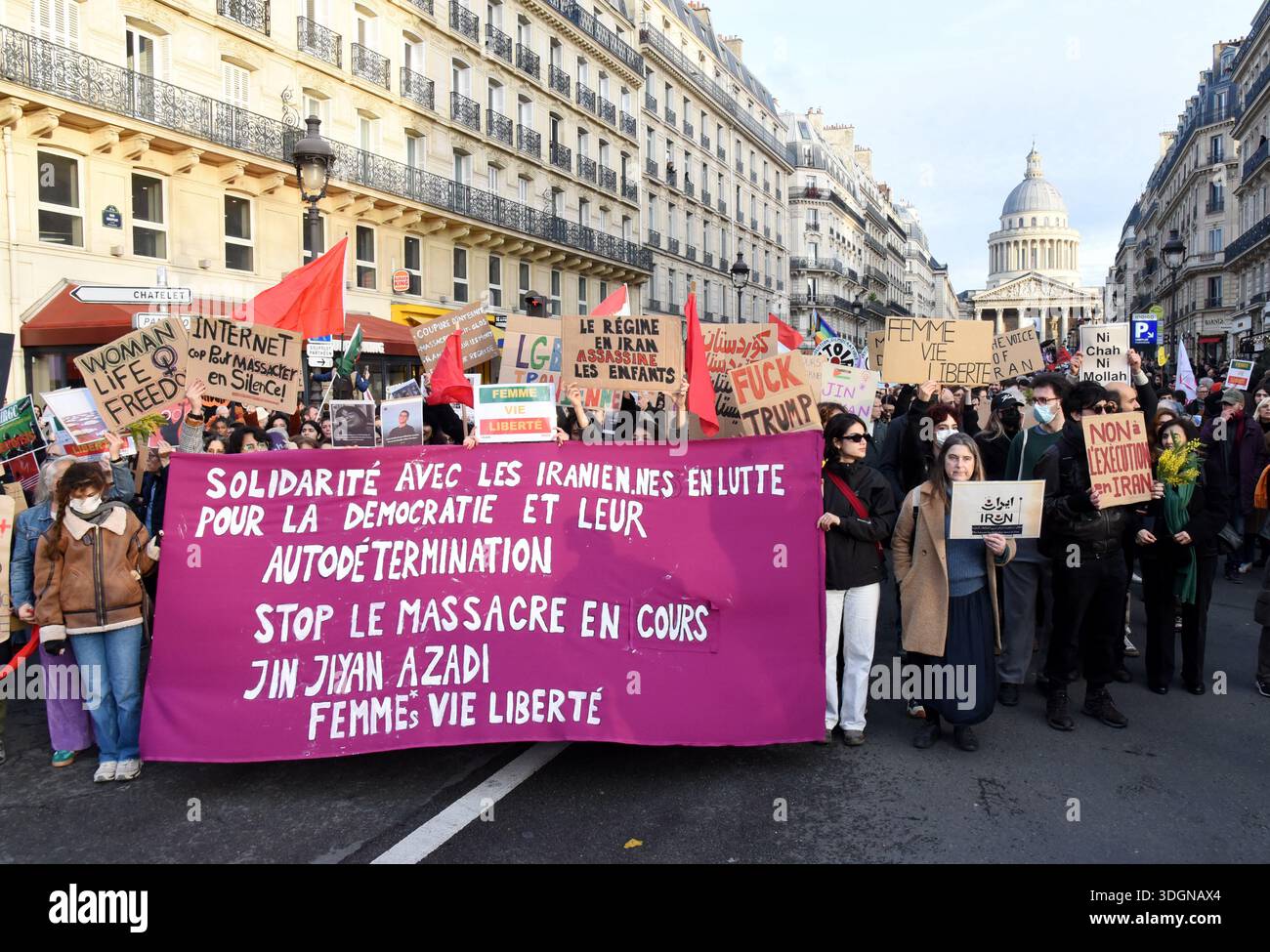 Paris, France. 17th Jan, 2026. Demonstration against Iranian regime ...