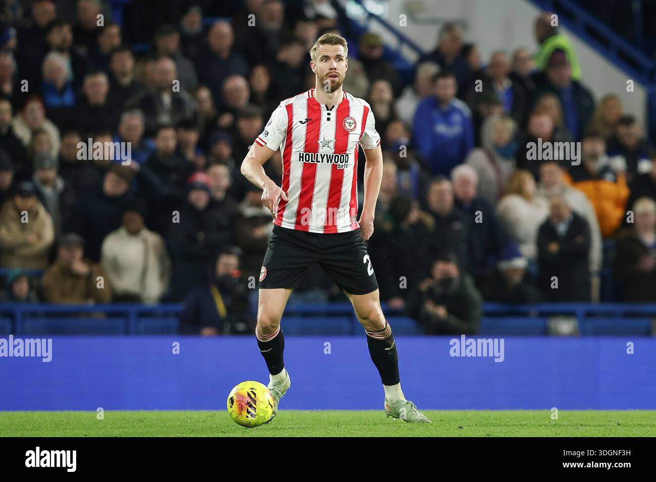 Kristoffer Ajer of Brentford during the Chelsea v Brentford Premier ...