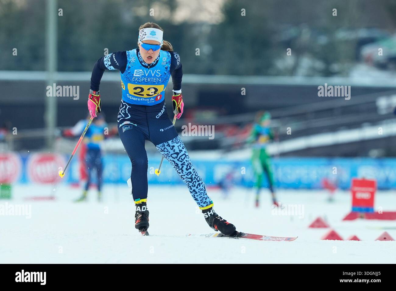 Steinkjer, Norway 20260118. Elena Rise Johnsen, Asker Ski Club 1, 3x5km ...