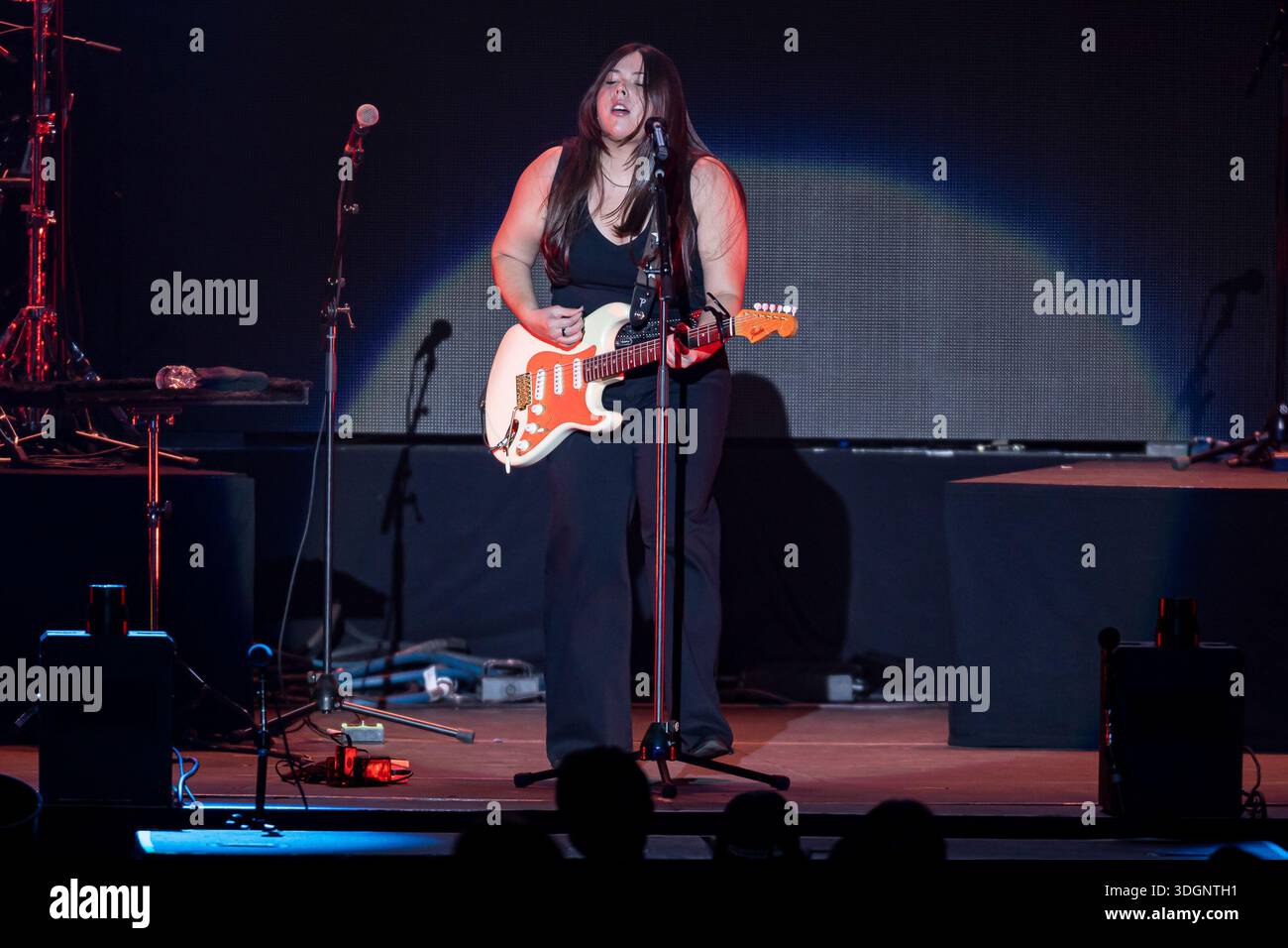 Gigi Perez performs at the 2026 iHeartRadio ALTer EGO at Kia Forum in ...