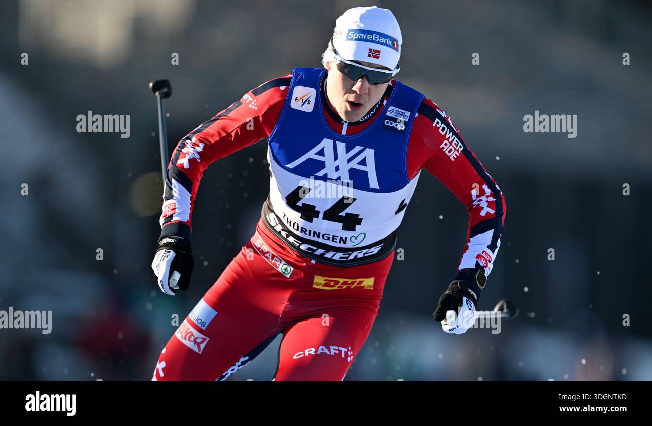 Norway's Erik Valnes competes during a nordic combined, men's World Cup ...