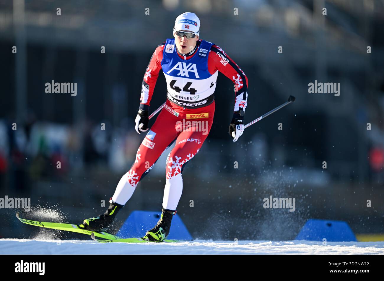 Norway's Erik Valnes competes during a nordic combined, men's World Cup ...