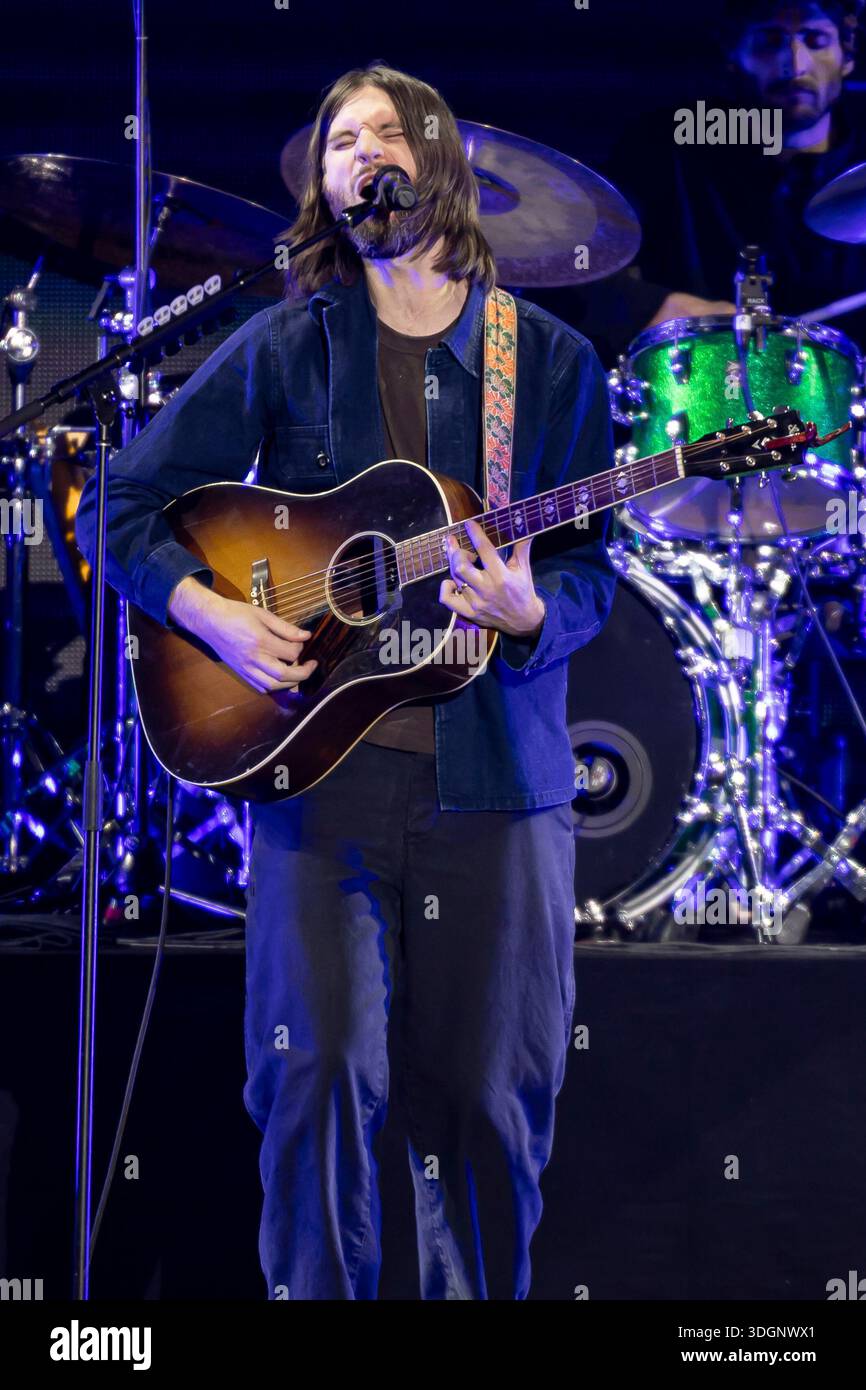 Los Angeles, USA. 17th Jan, 2026. Matt Quinn of the band Mt. Joy ...