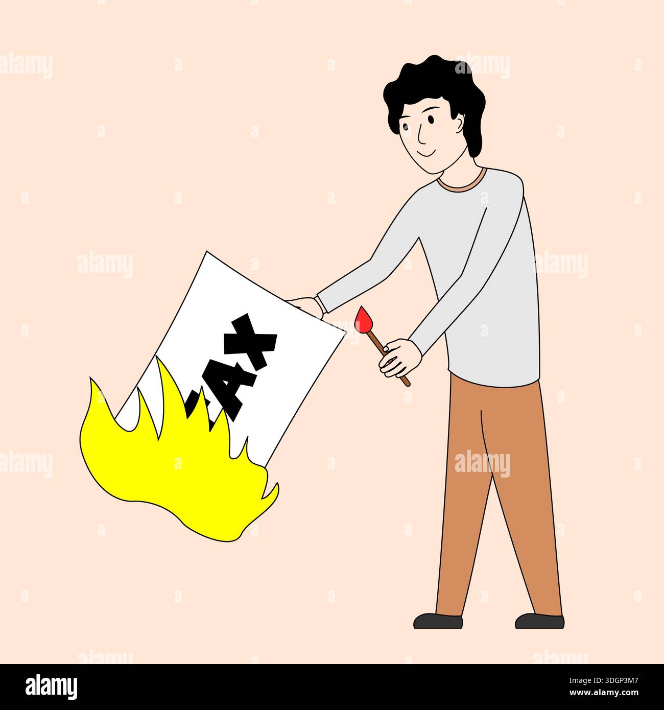Person lit match Stock Vector Images - Alamy