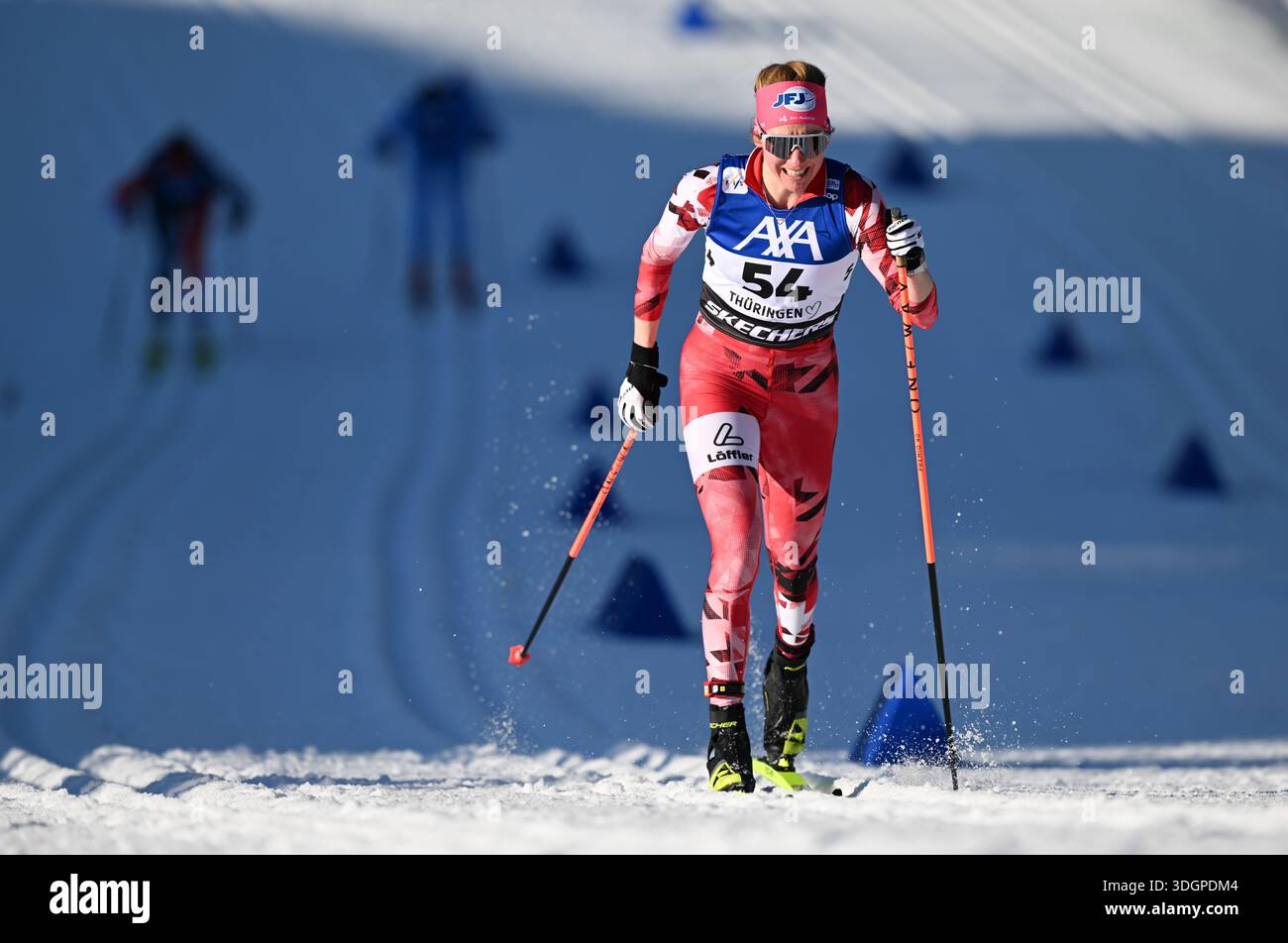 Austria's Teresa Stadlober competes during a nordic combined, women's ...