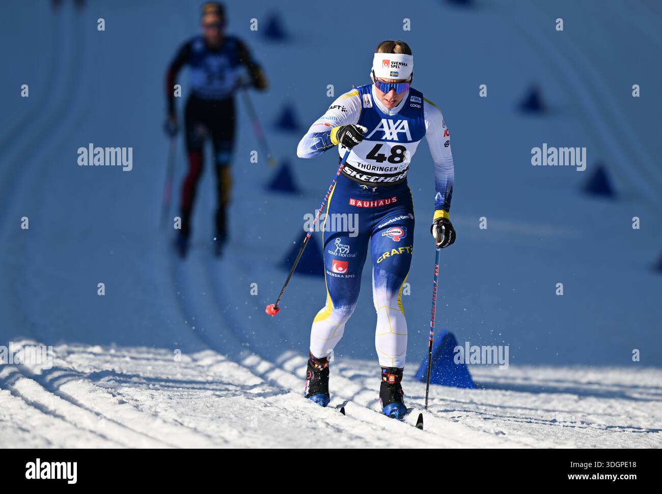 Moa Ilar from Sweden competes during a nordic combined, women's World ...