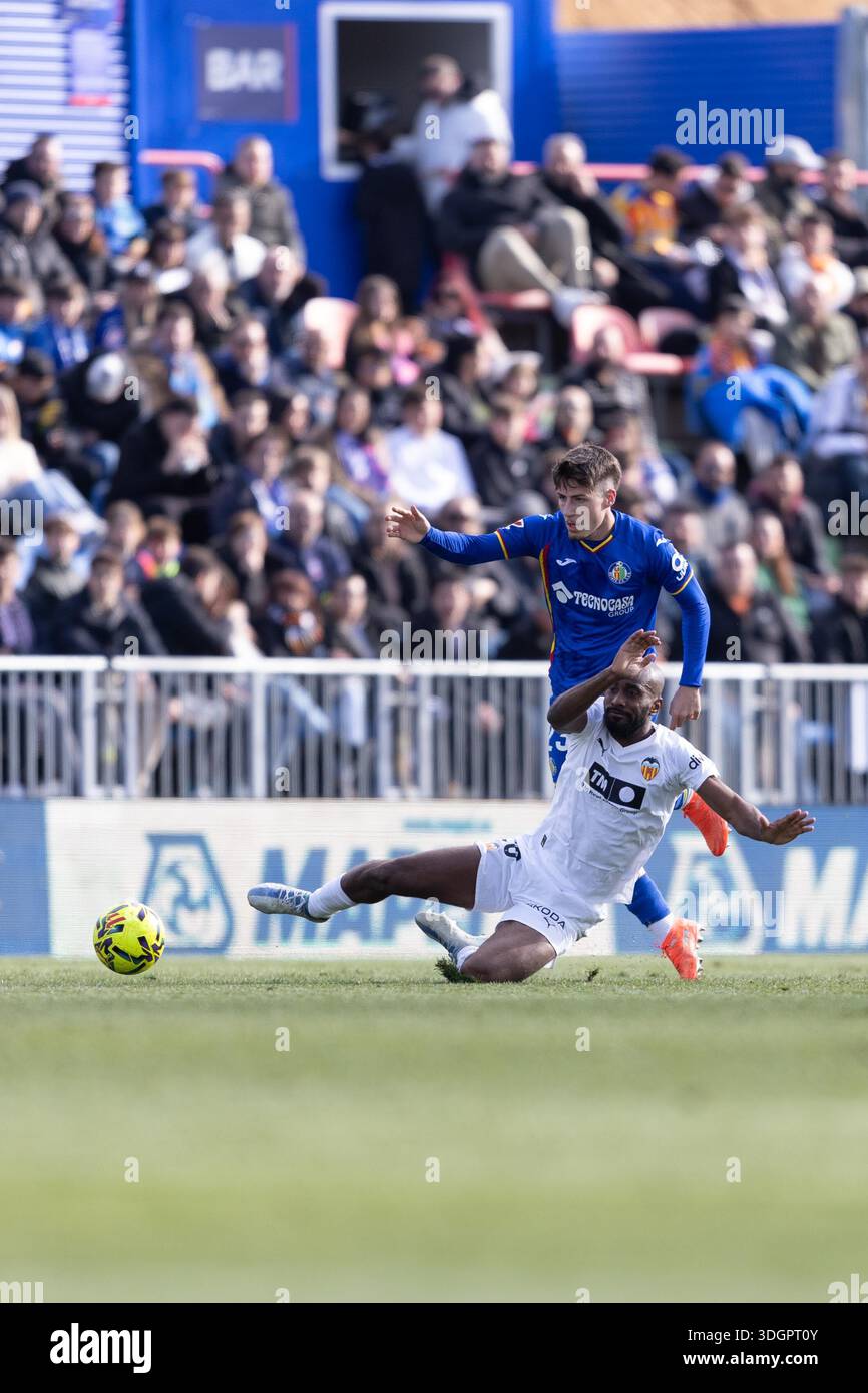 Getafe, Spain. 18th Jan 2026. Getafe CF and Valencia CF at Coliseum ...