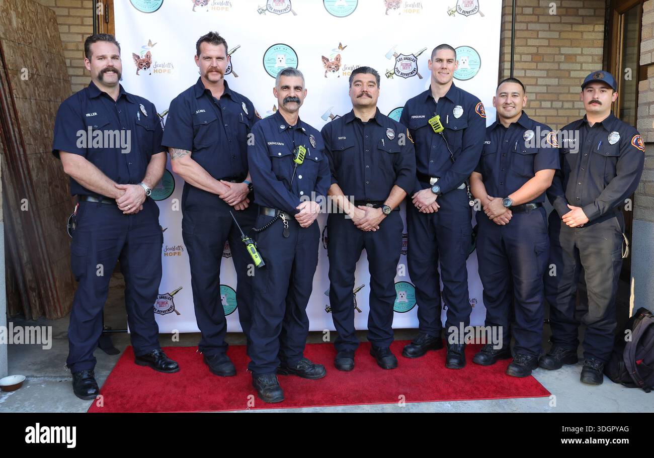 17 January 2026 - Los Angeles, California -Firemen from Hollywood ...