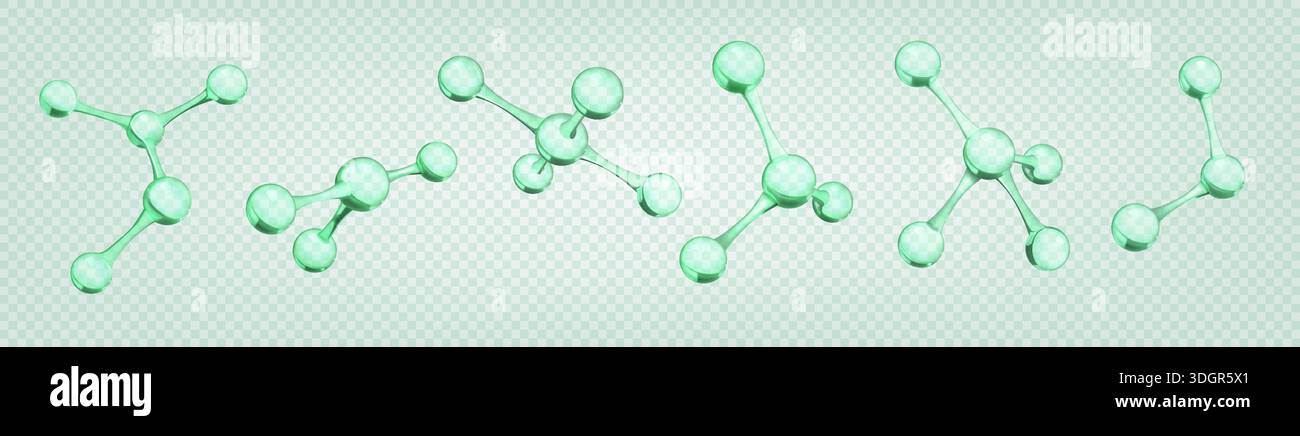 3D DNA cell. Medical science atom structure. Molecular water or glass ...