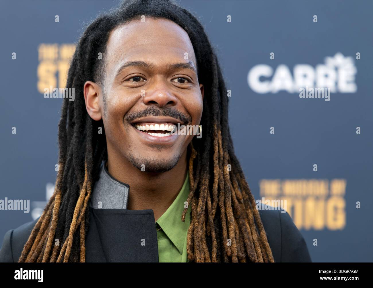 AMSTERDAM – Singer Jeangu Macrooy on the red carpet at the world ...