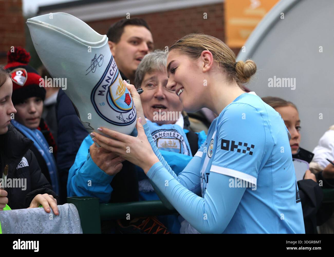 Manchester City's Gracie Prior with fans following the Adobe Women's FA ...