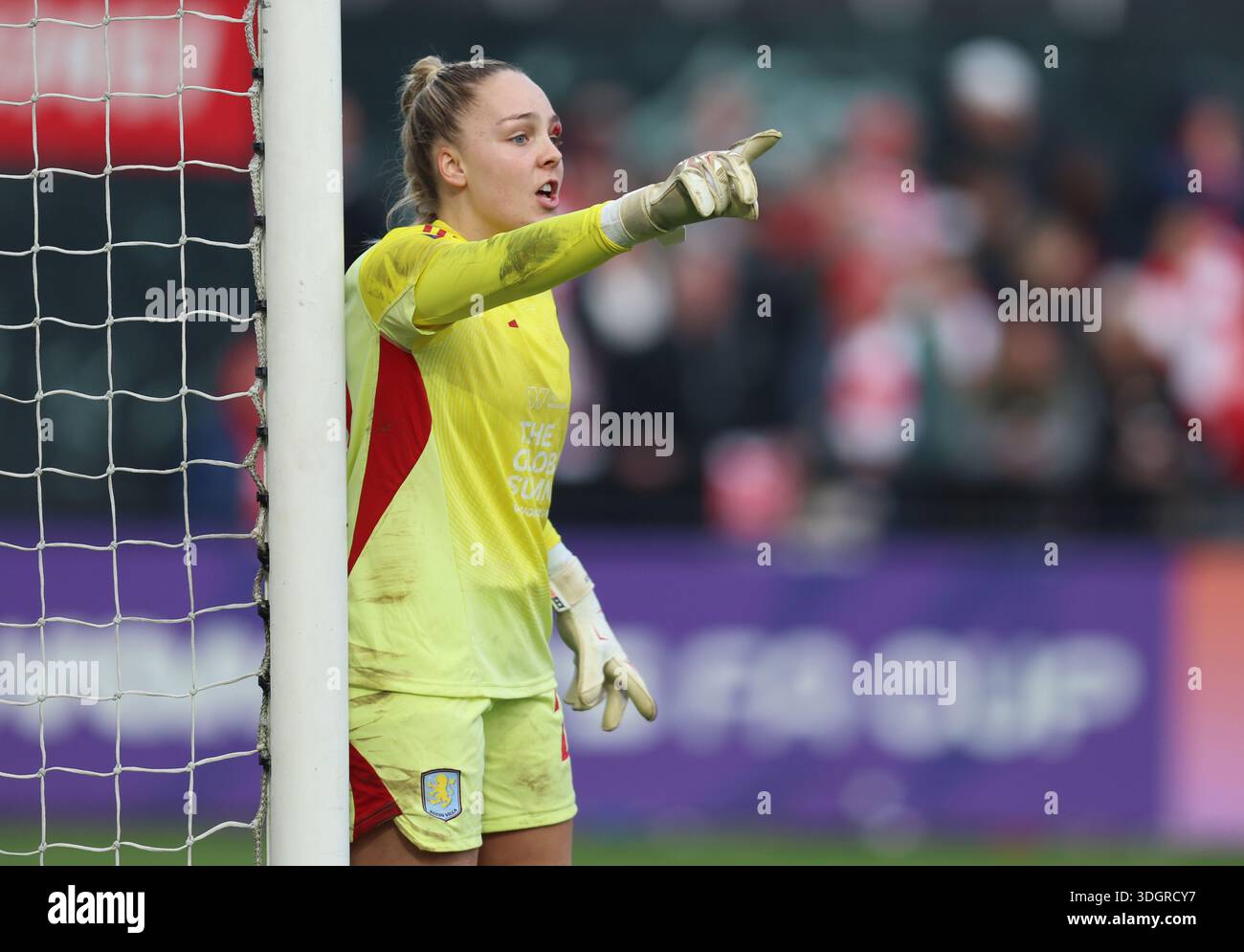 Aston Villa goalkeeper Ellie Roebuck during the Women's FA Cup fourth ...