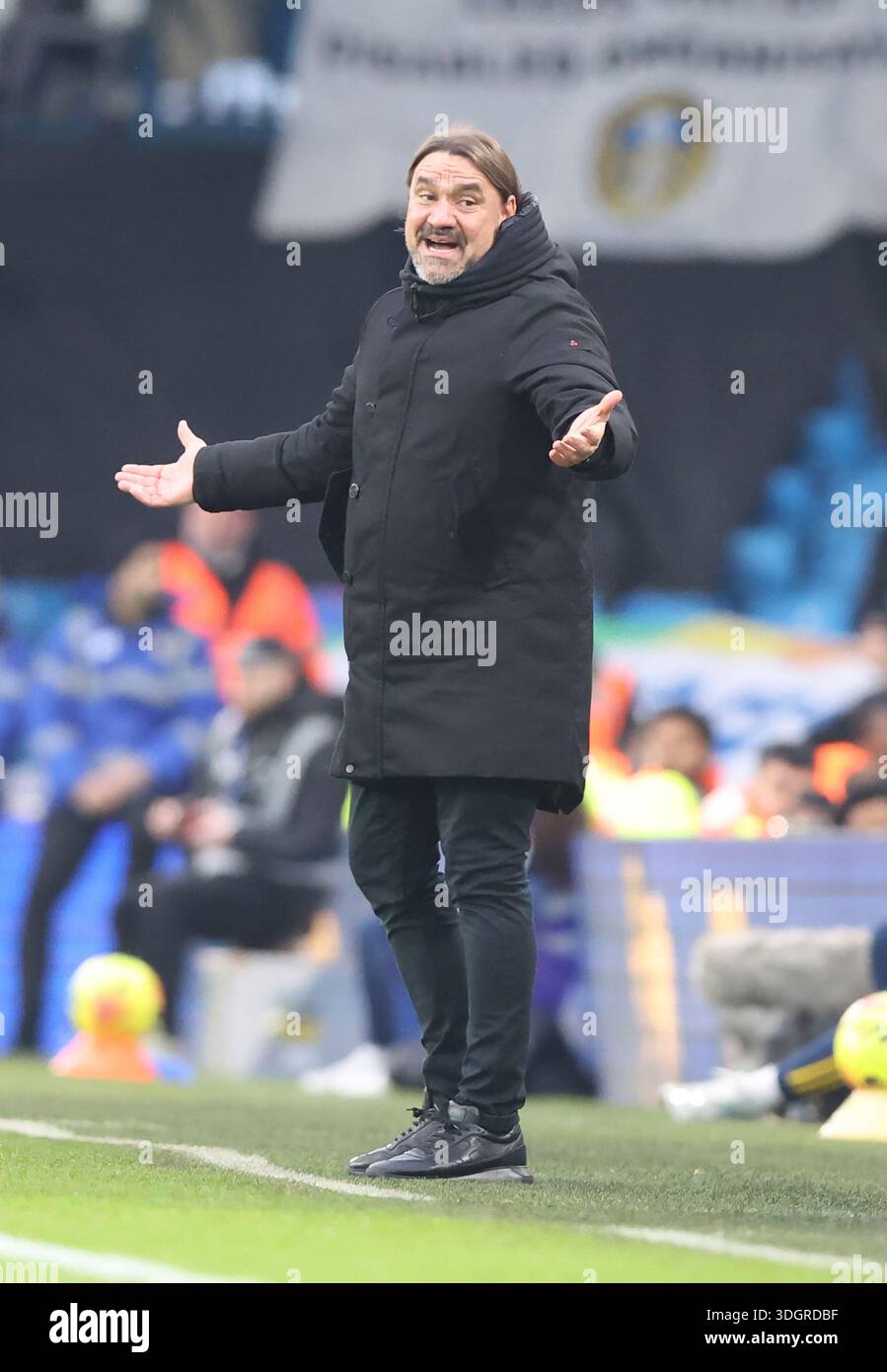 Leeds, UK. 17th Jan, 2026. Daniel Farke manager of Leeds United during ...