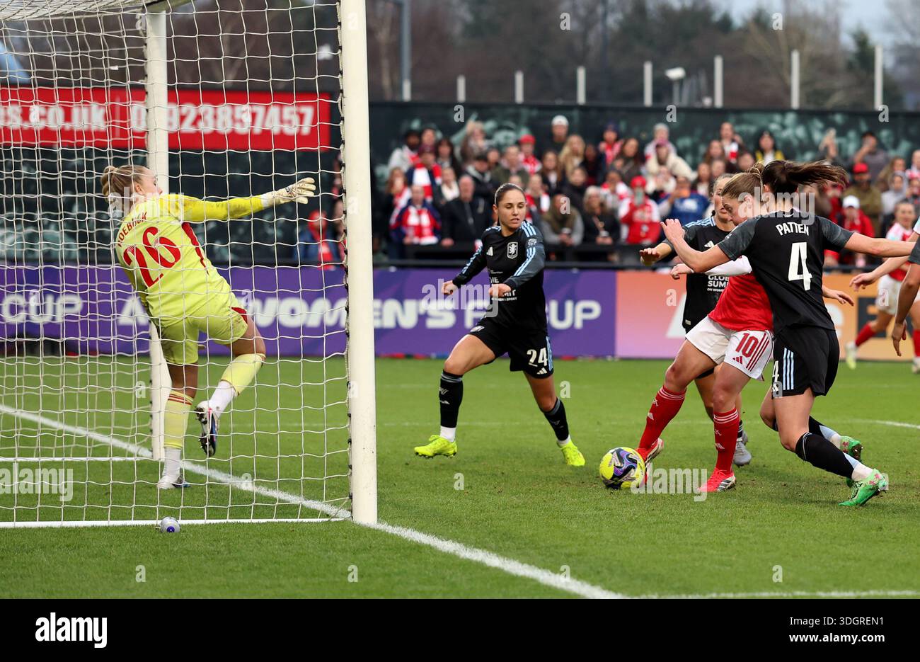 Arsenal's Kim Little (right rear) scores her sides second goal during ...