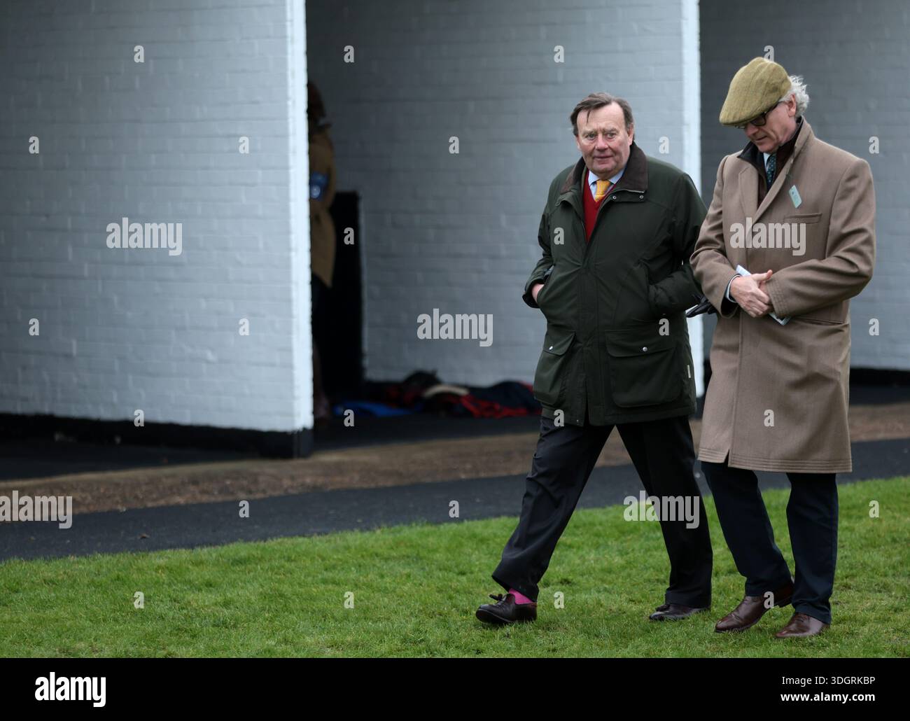 Nicky Henderson (left) at Royal Windsor Racecourse. Picture date ...