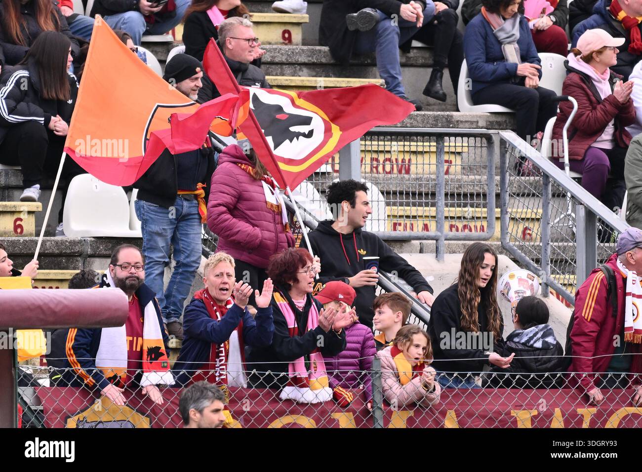Supporters of A.S. Roma Femminile the 10th day of the Serie A Women ...