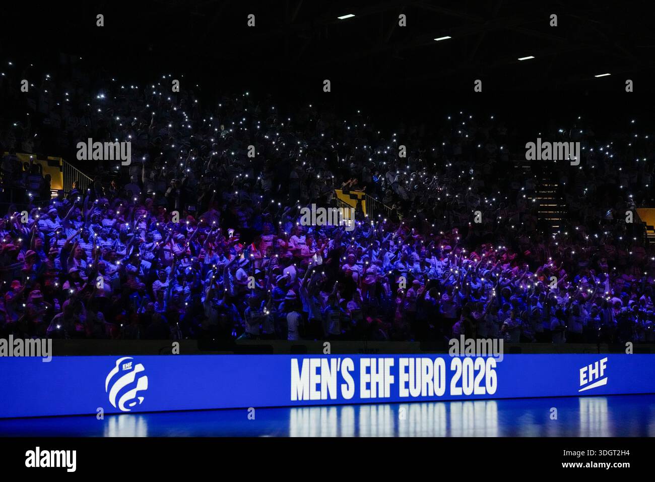 Bærum 20260118. Supporters before the European Championship handball ...
