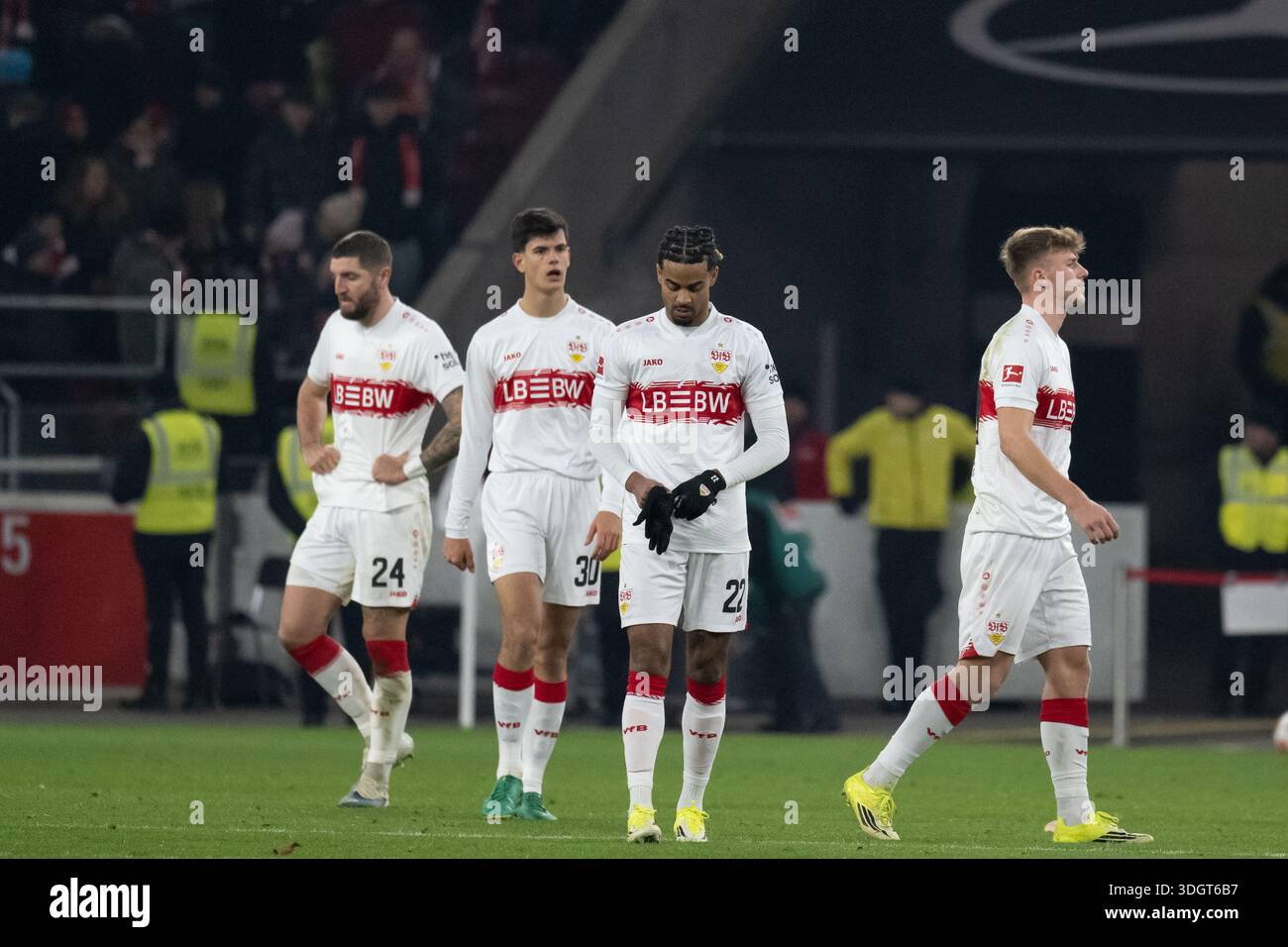 After the game, disappointed, disillusionment at Jeff Chabot (Stuttgart ...