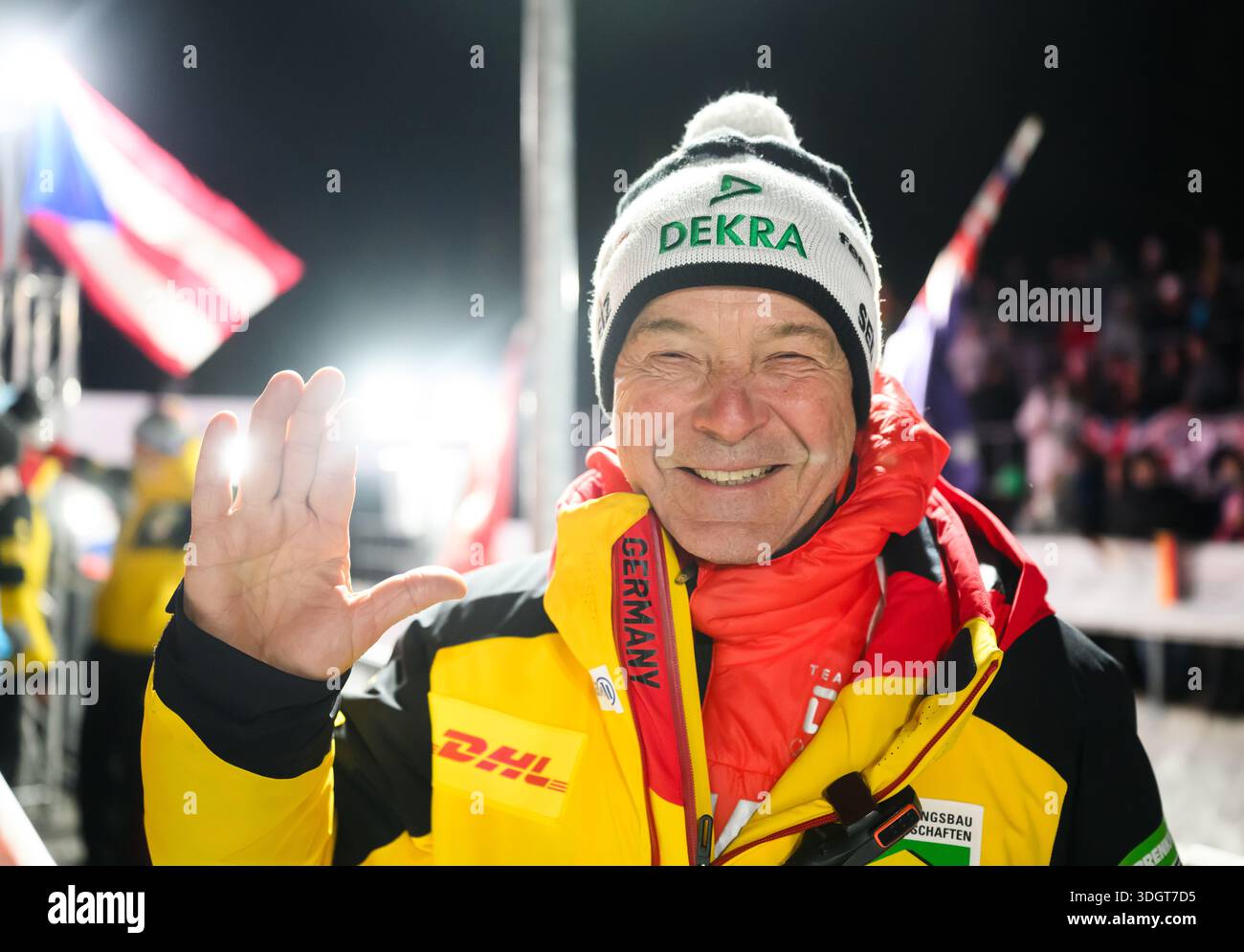 18 January 2026, Saxony, Altenberg: Bobsleigh: World Cup, four-man ...
