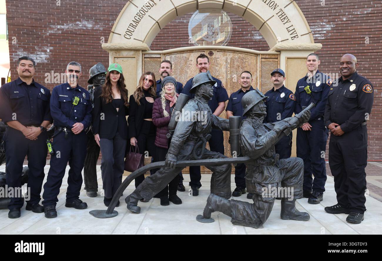 17 January 2026 - Los Angeles, California -Frances Fisher, Firemen from ...