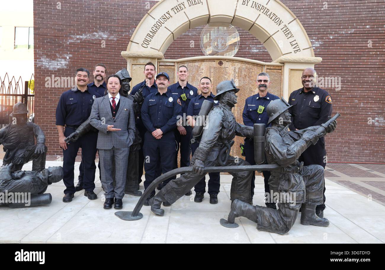 17 January 2026 - Los Angeles, California -Carlos Ramirez, Firemen from ...