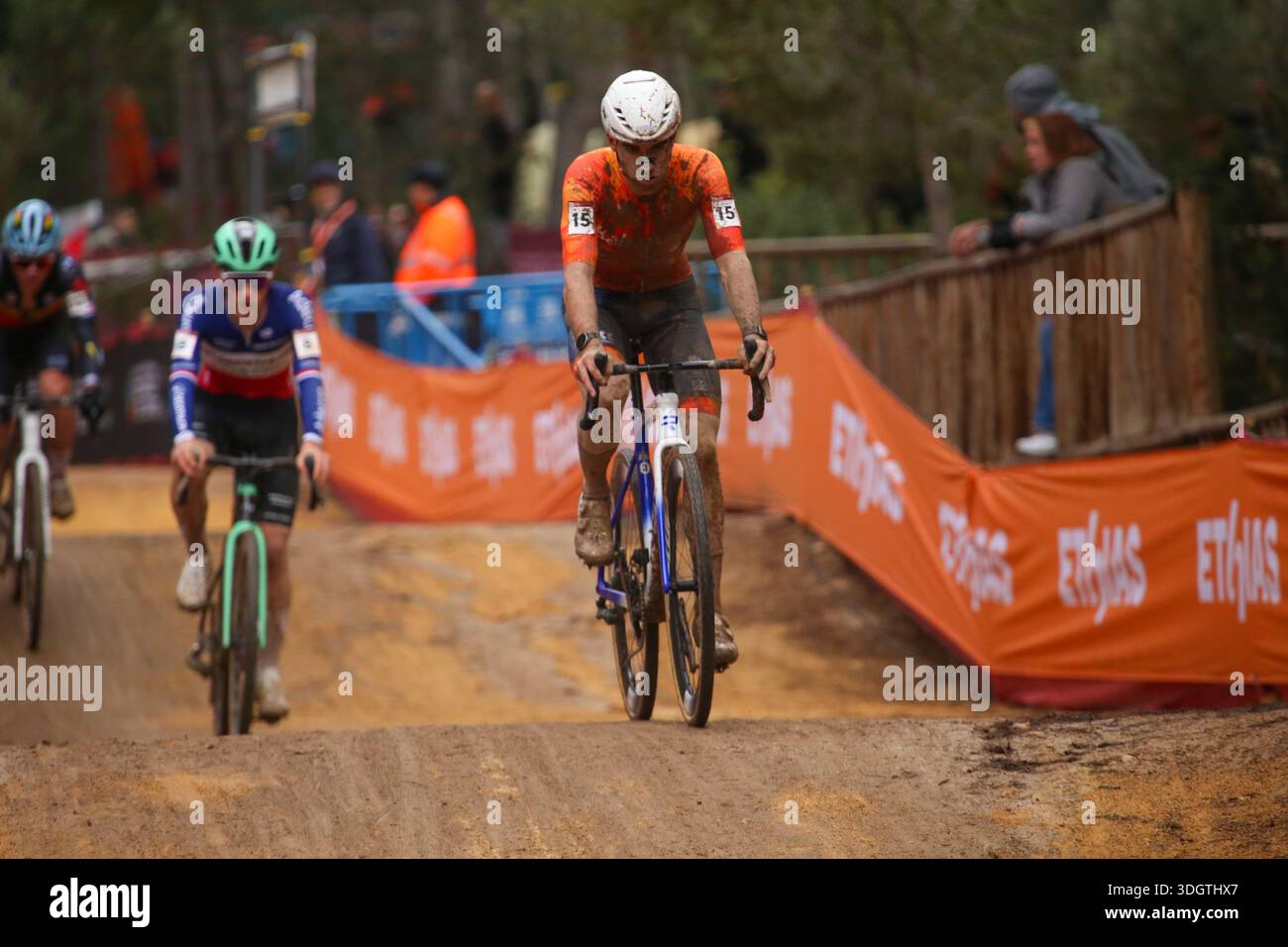 Benidorm, Spain, January 18, 2026: Dutch cyclist Delano Heeren (15, R ...
