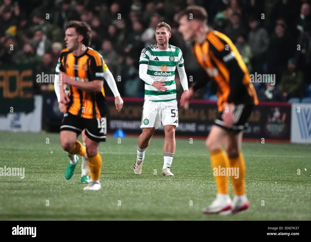 Celtic's Stephen Welsh (centre) in action during the Scottish Gas Men's ...