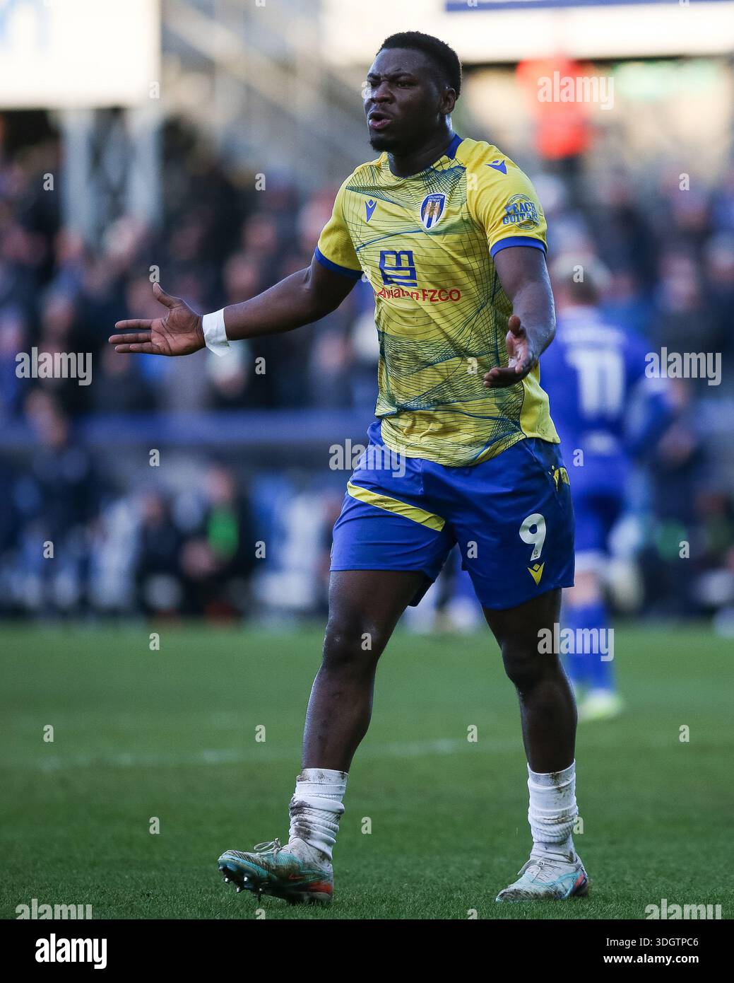 Samson Tovide of Colchester United is seen during the Sky Bet League 2 ...