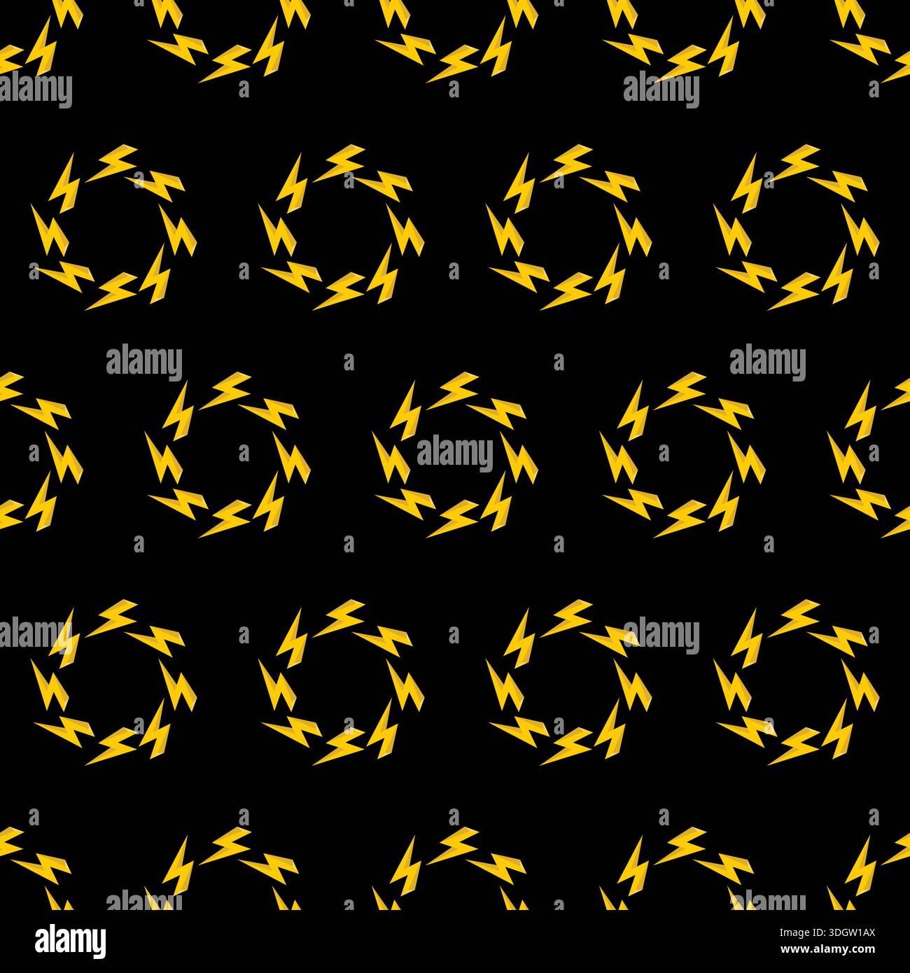 Lightning pattern retro abstract seamless print of fast energy bolt hi ...