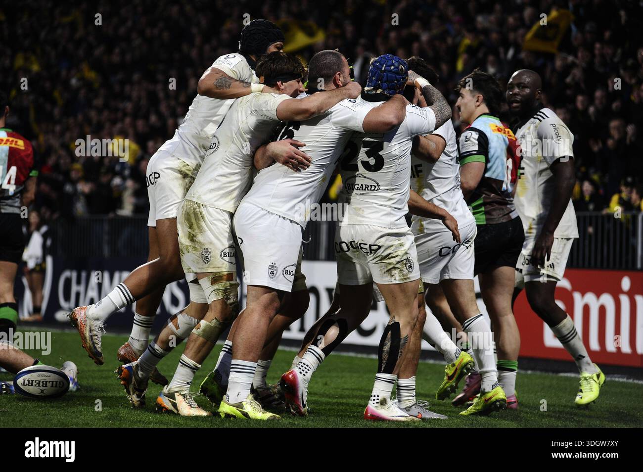 Team of Stade Rochelais during the Champions Cup, Pool 3, rugby union ...