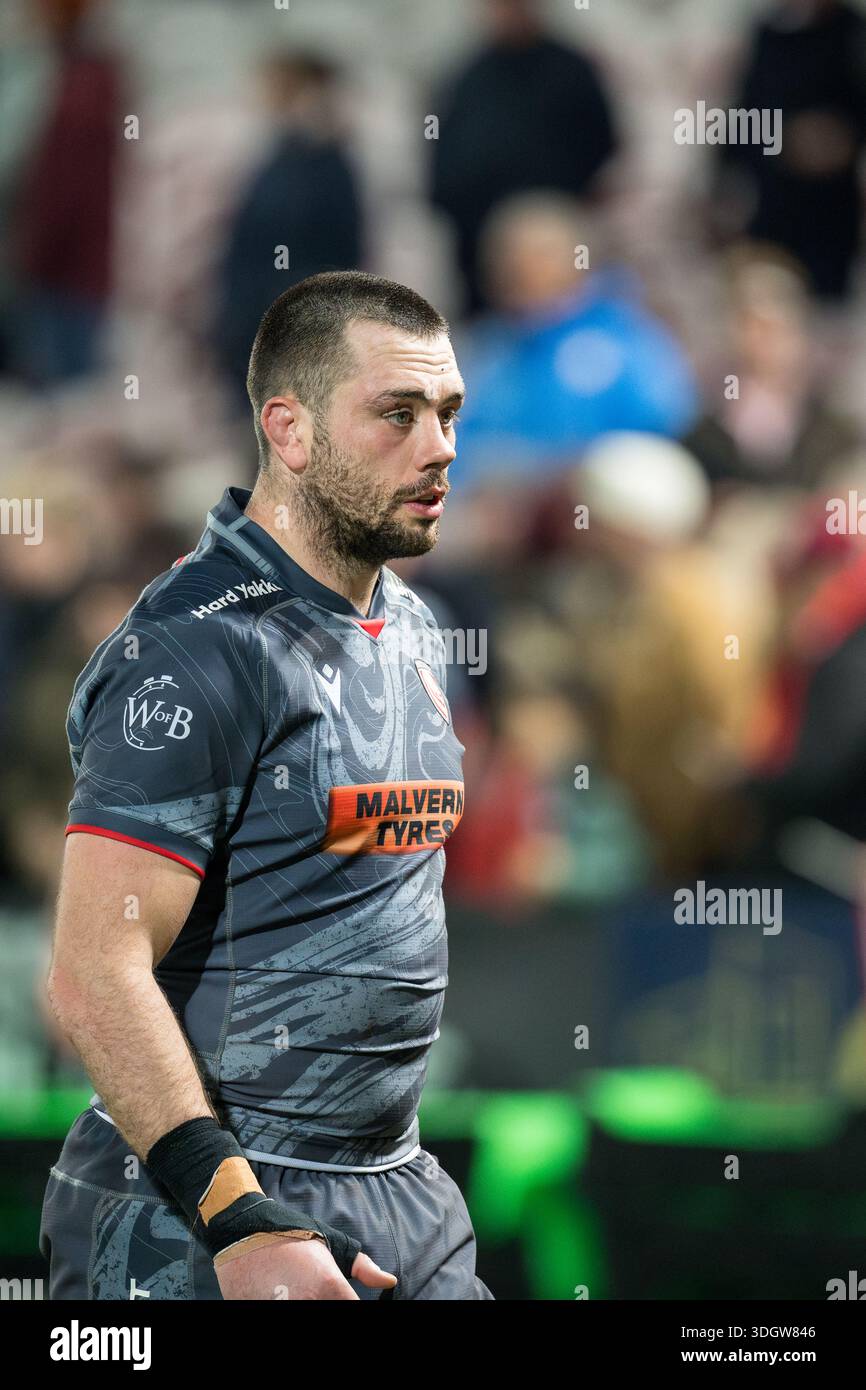 Gloucester, England, UK, 17 January 2026. Lewis Ludlow of Gloucester ...