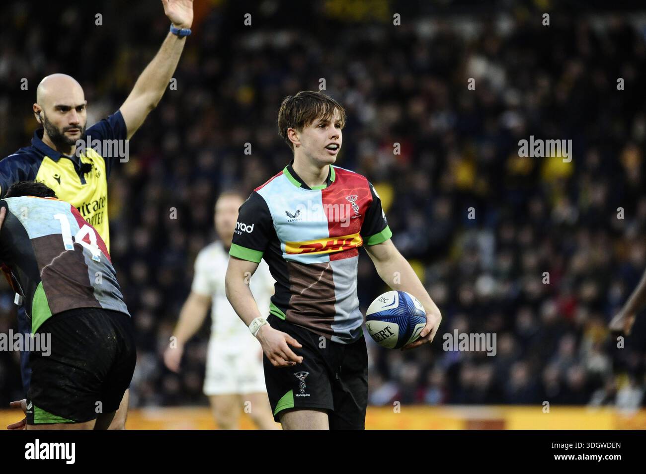 Lucas FRIDAY of Harlequins during the Champions Cup, Pool 3, rugby ...