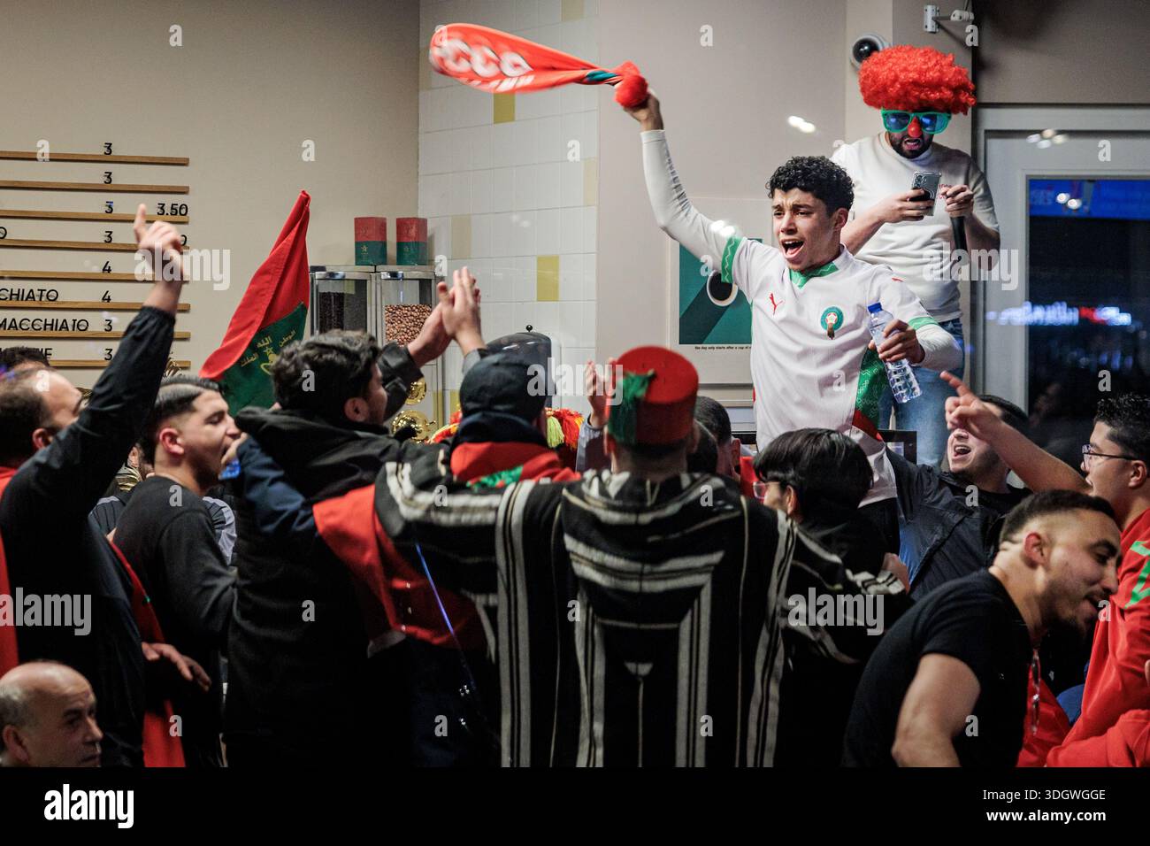AMSTERDAM – Fans watch the Africa Cup of Nations final at a cafe on ...