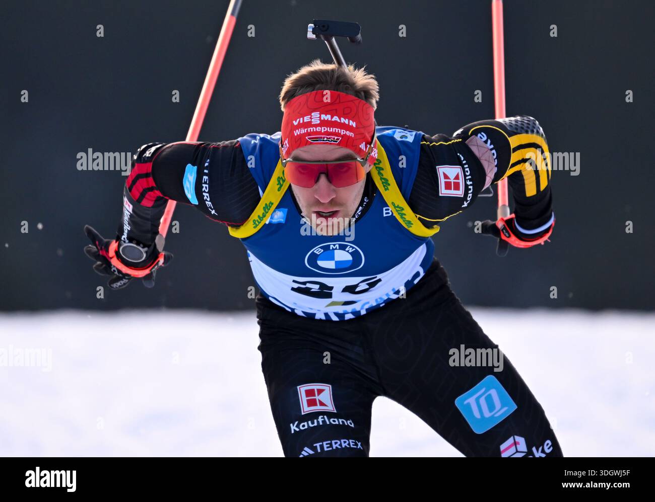 17 January 2026, Bavaria, Ruhpolding: Biathlon: World Cup, sprint 10 km ...