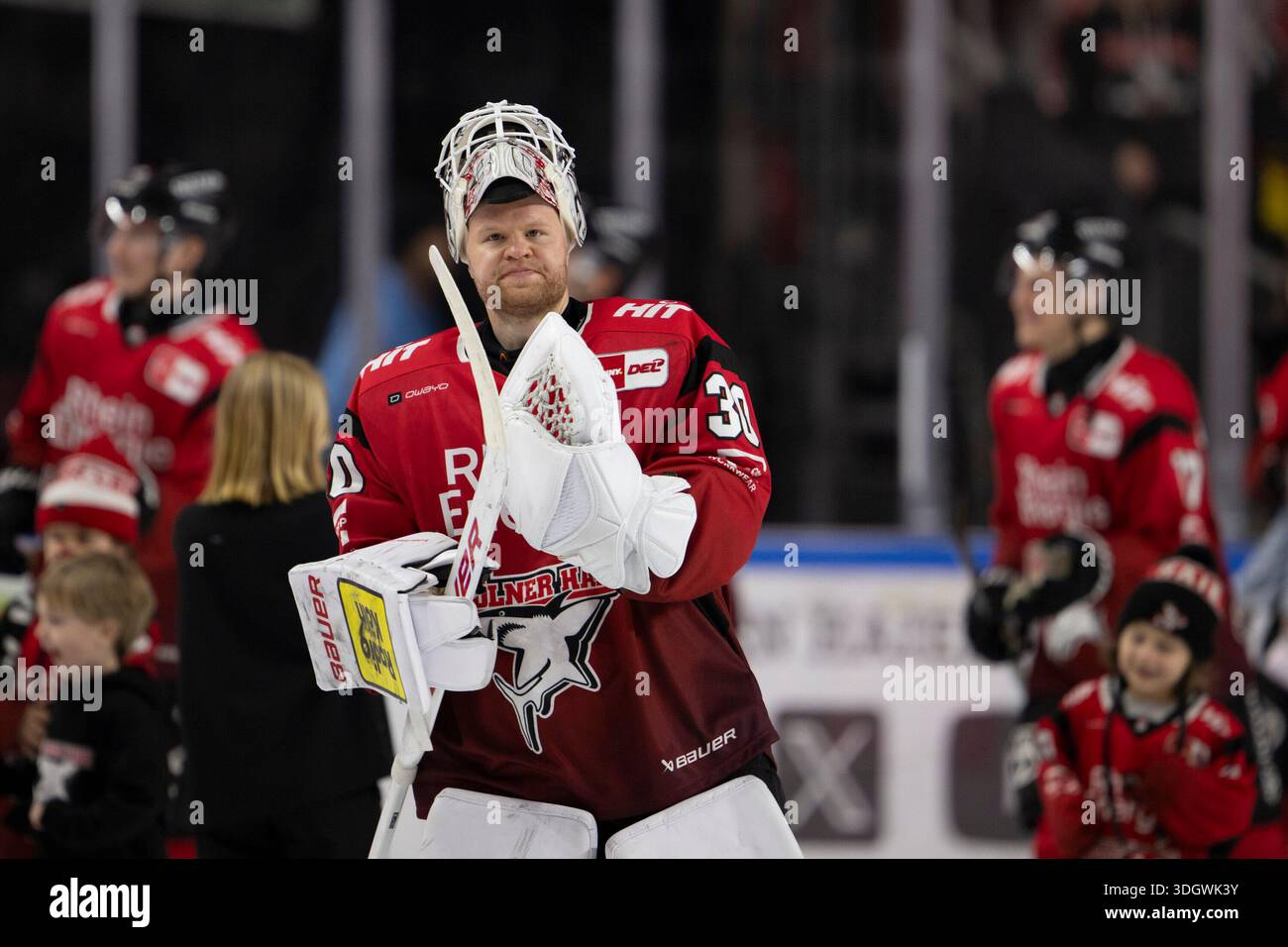 Janne Juvonen (Cologne Sharks, goalkeeper, #30); PENNY DEL 1; Cologne ...