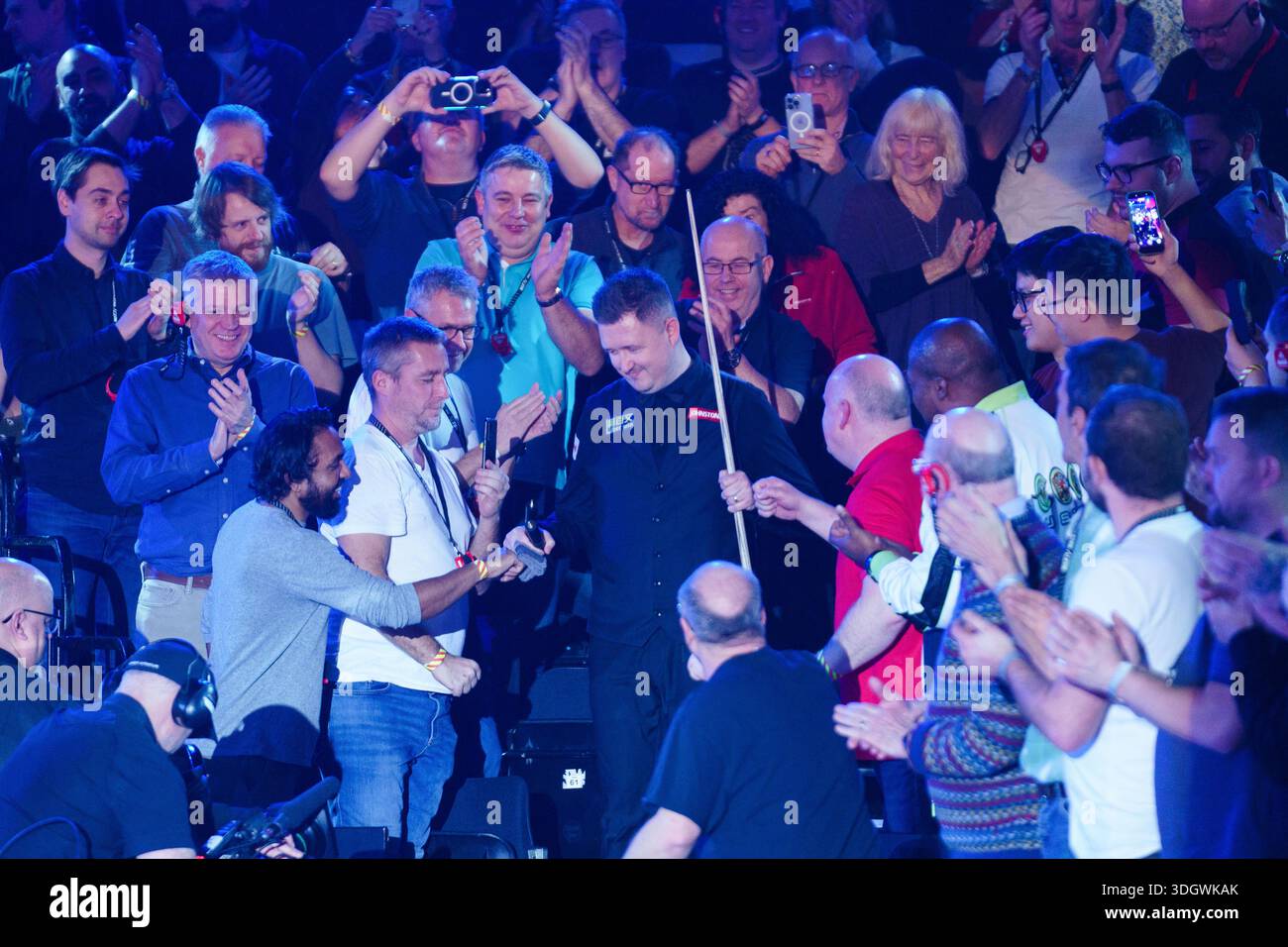 Kyren Wilson's walk on during The Johnstone’s Paint Masters Snooker ...