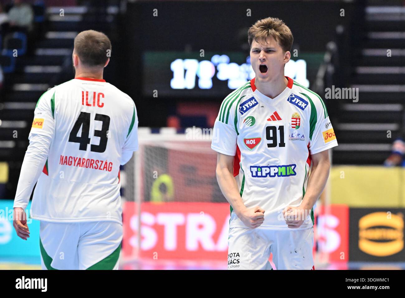 Hungary's Bence Imre celebrates during the European Championship ...