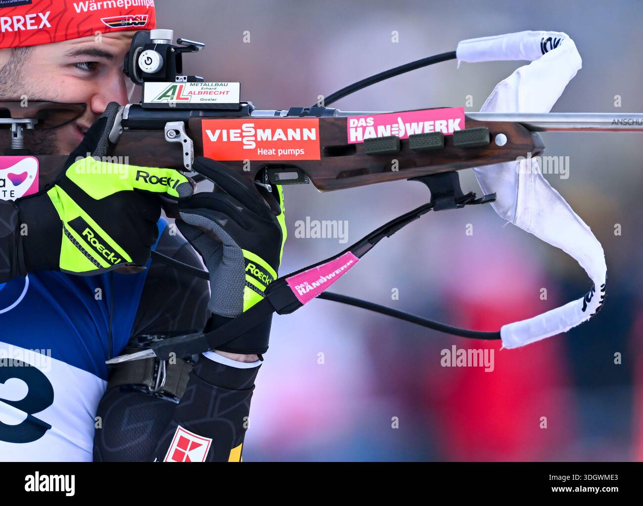 17 January 2026, Bavaria, Ruhpolding: Biathlon: World Cup, sprint 10 km ...