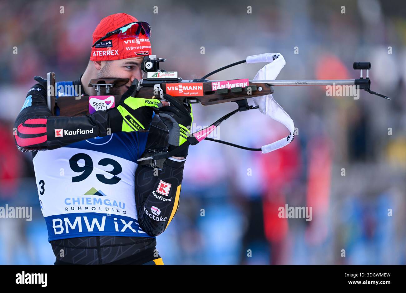 17 January 2026, Bavaria, Ruhpolding: Biathlon: World Cup, sprint 10 km ...