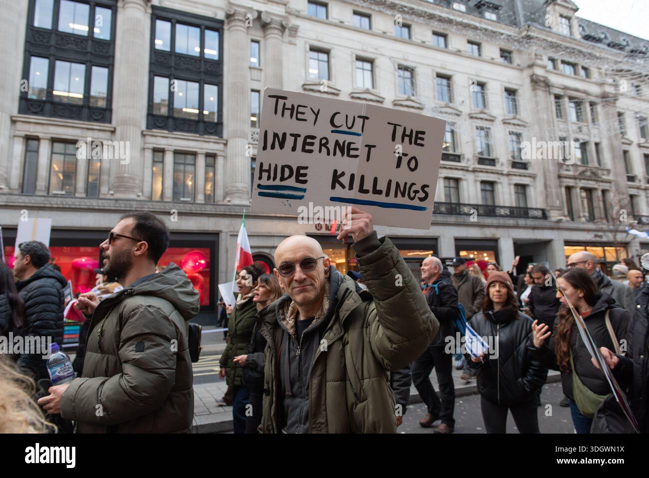 London, 18 January 2026, March For A Free Iran, BBC Broadcasting House ...