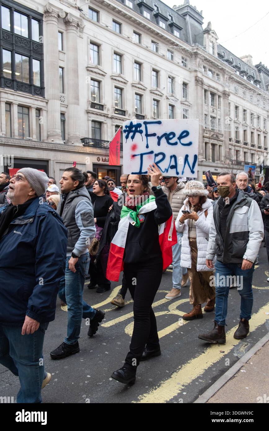 London, 18 January 2026, March For A Free Iran, BBC Broadcasting House ...