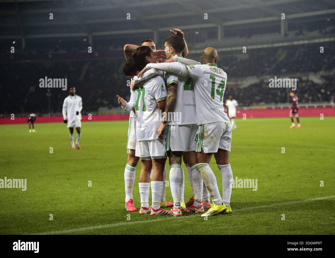 Paolo Dybala of AS Roma celebrating with team mates after a goal during ...