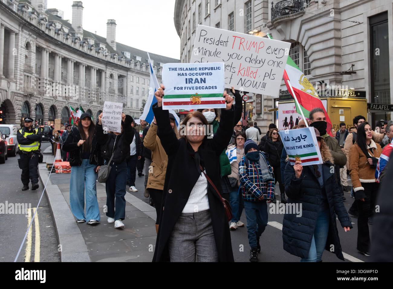 London, 18 January 2026, March For A Free Iran, BBC Broadcasting House ...