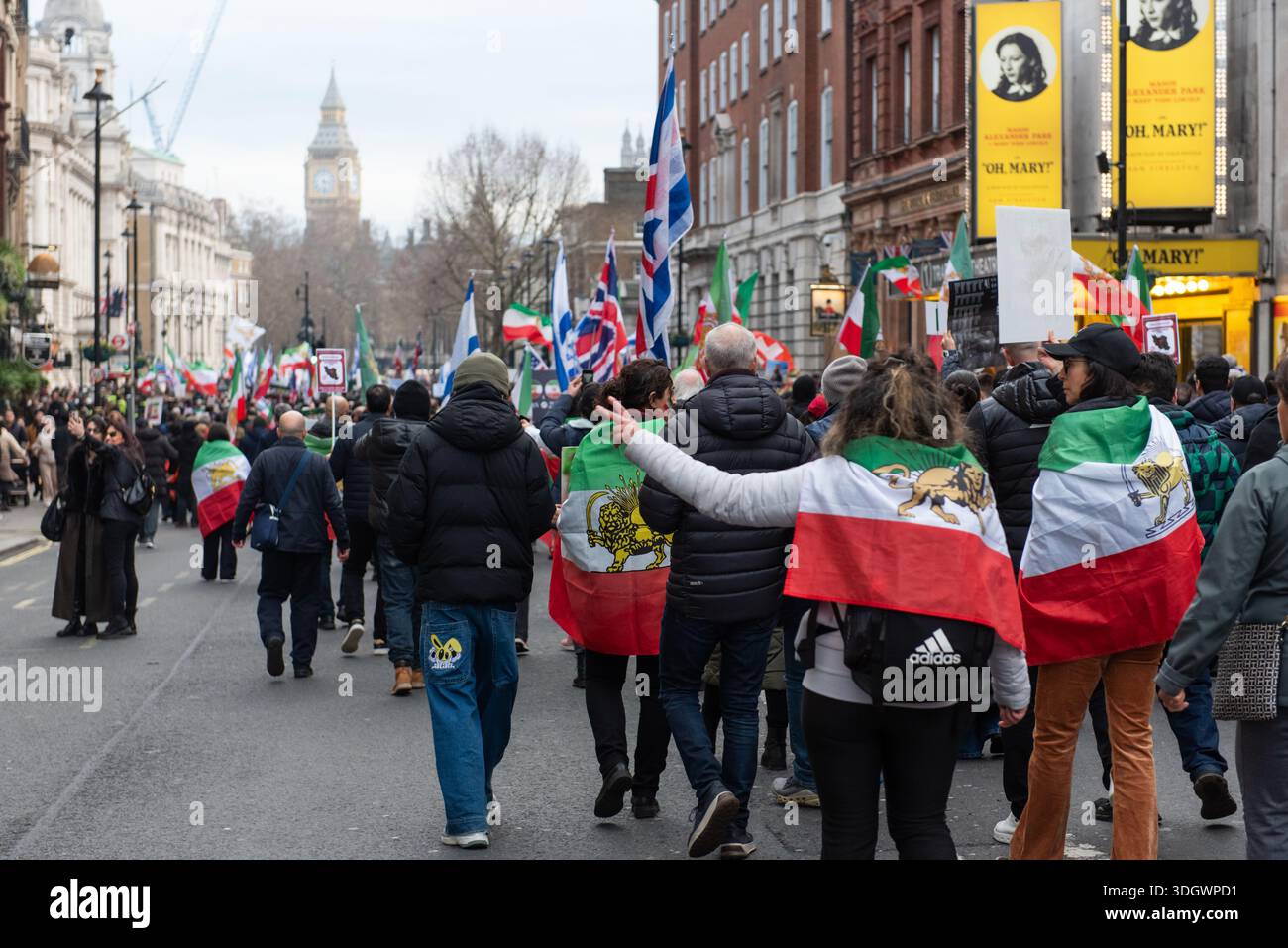 London, 18 January 2026, March For A Free Iran, BBC Broadcasting House ...