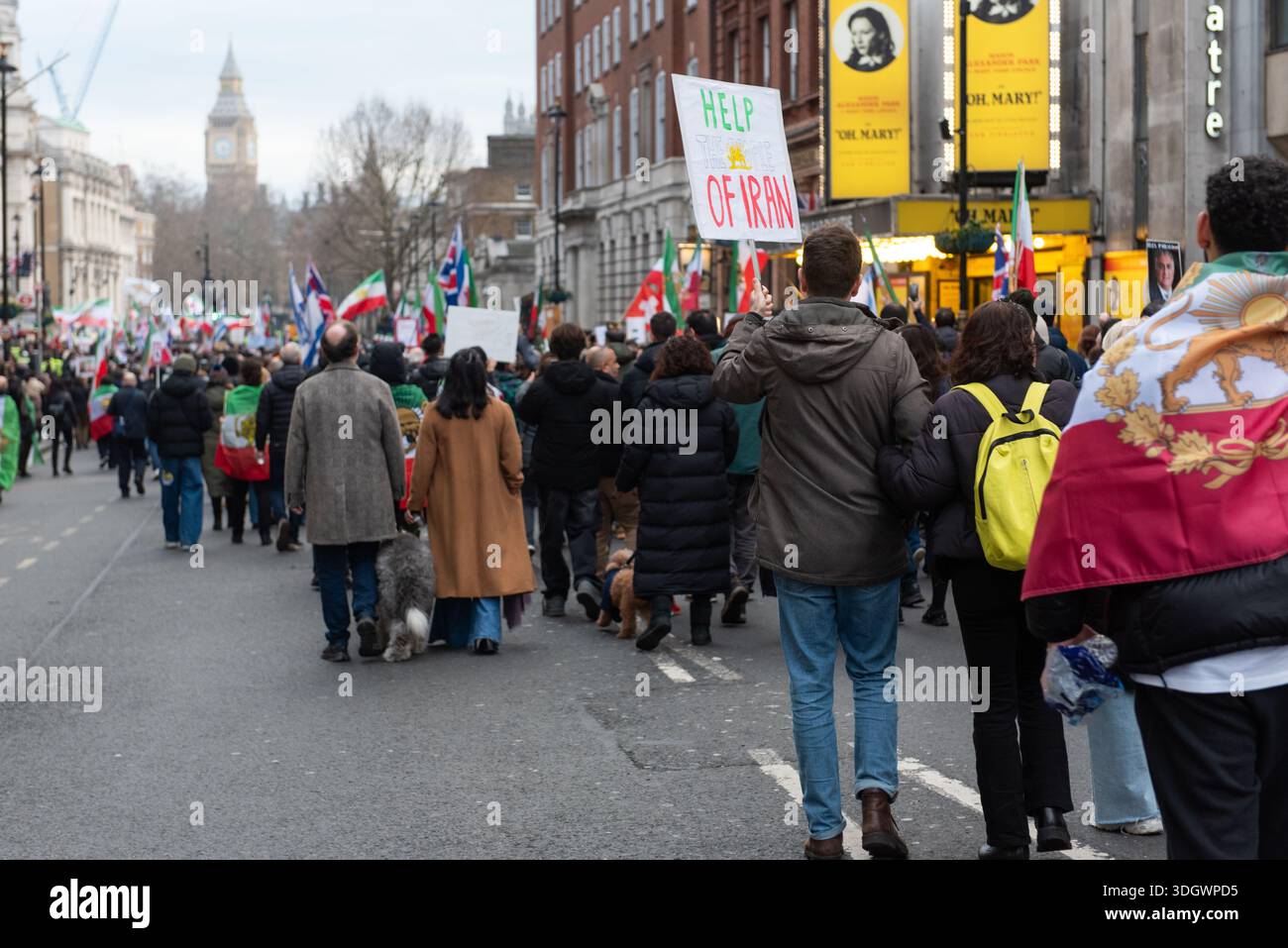 London, 18 January 2026, March For A Free Iran, BBC Broadcasting House ...