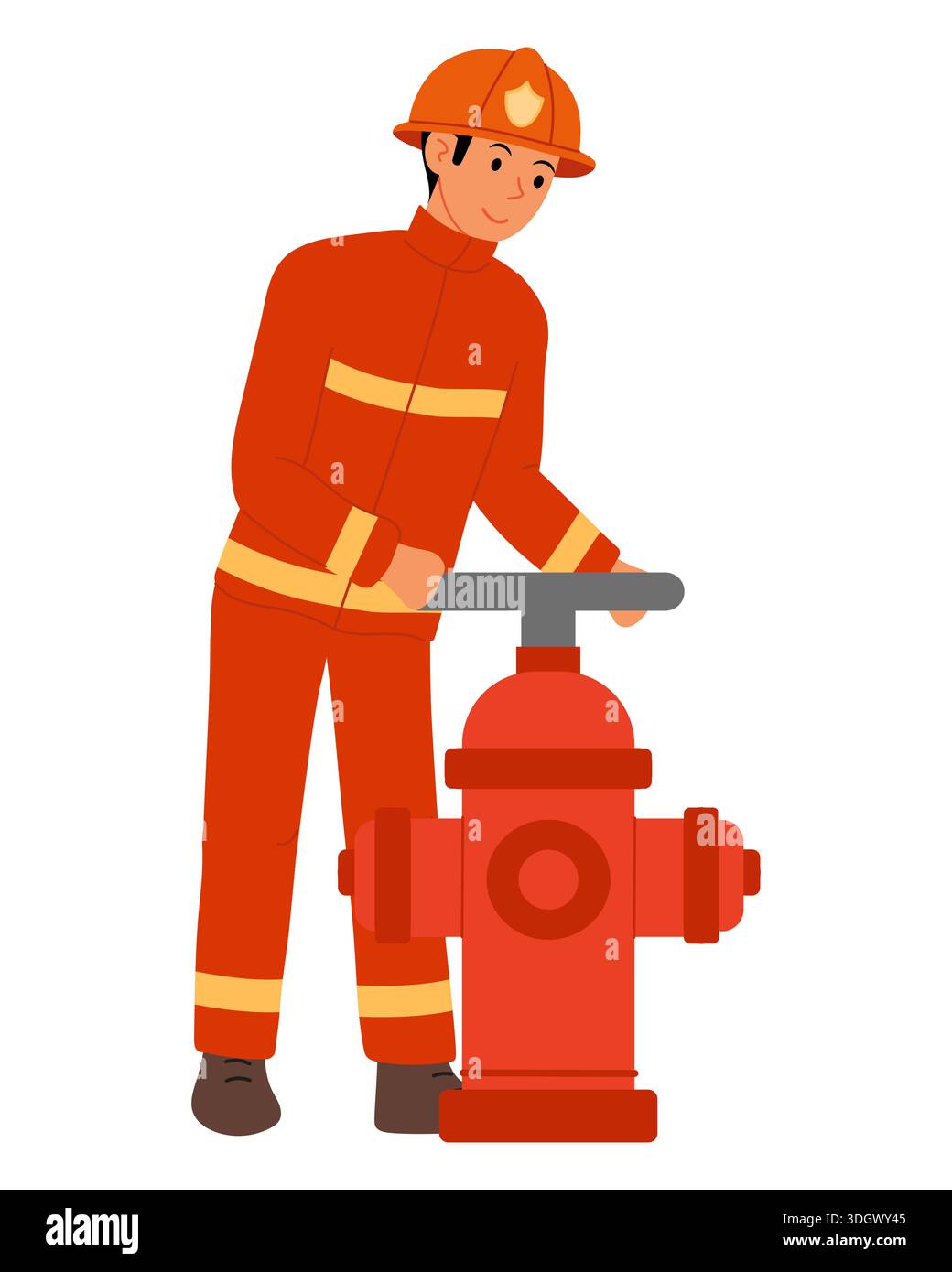Fire hydrant with water for extinguishing fires. Special rescue service ...
