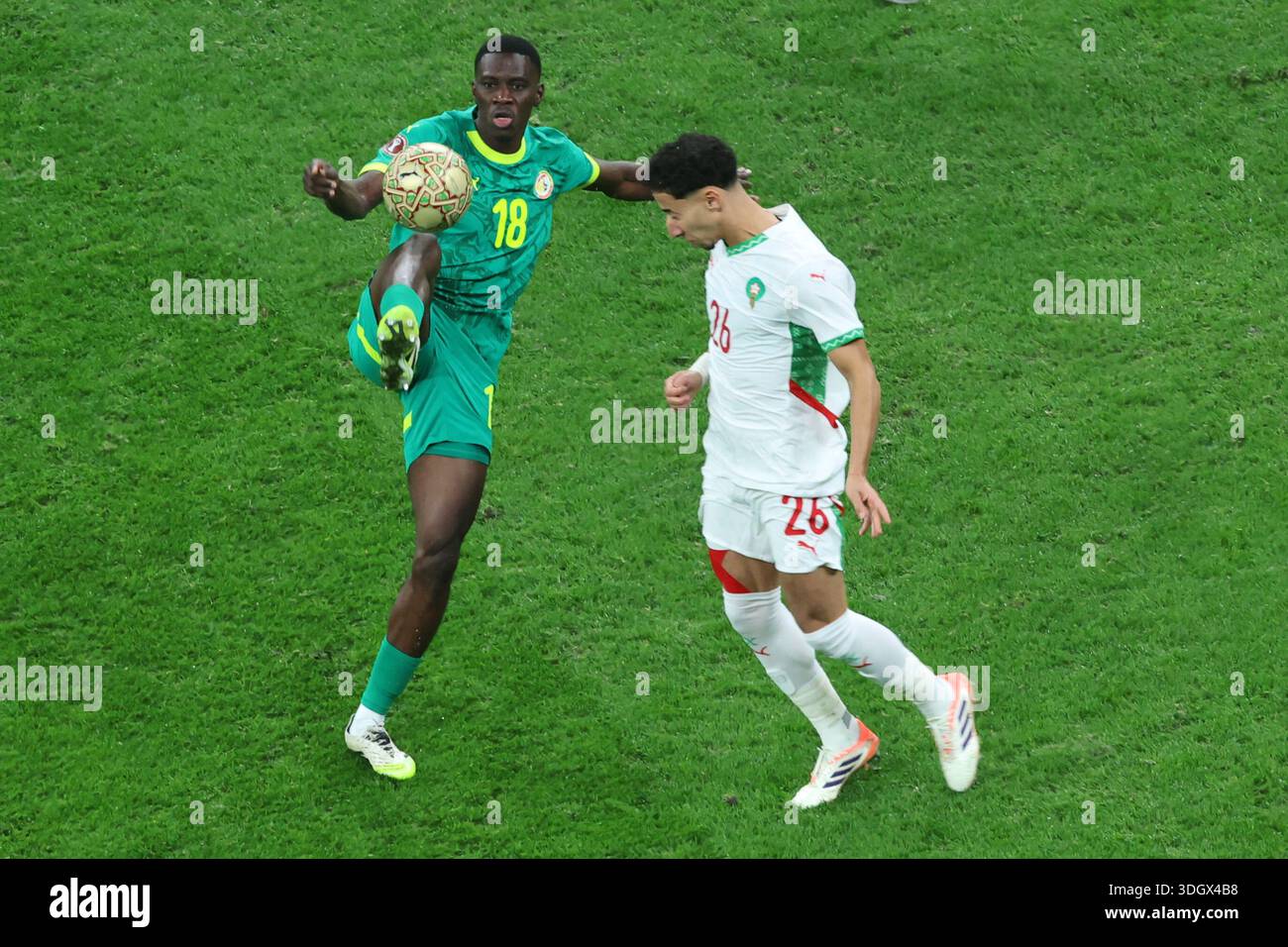 Senegal's Ismail Sarr, left, and Morocco's Anass Salah-Eddine battle ...
